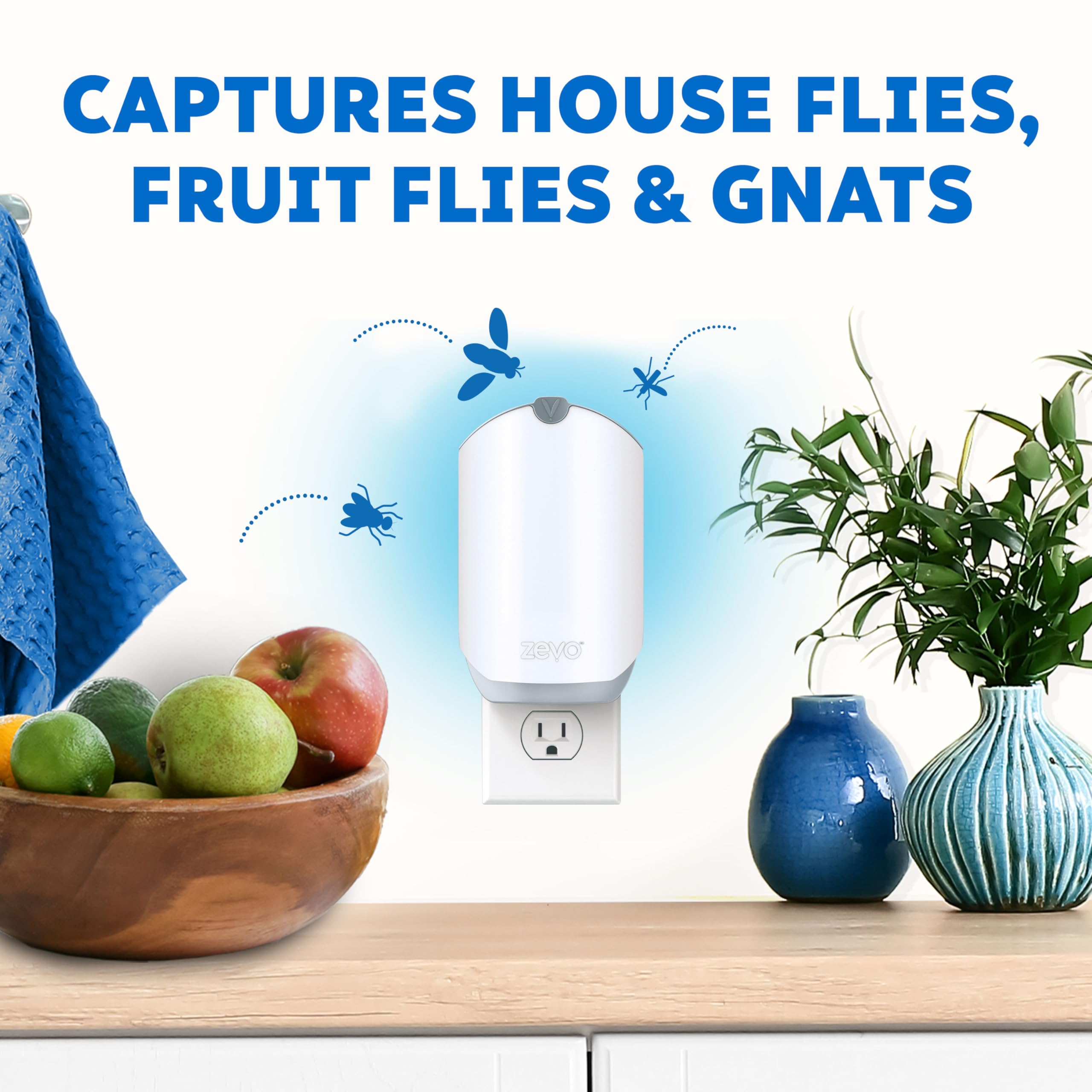 Zevo Flying Insect Trap Refill Cartridges, Fly Trap, Fruit Fly Trap (2 Refill Cartridges)