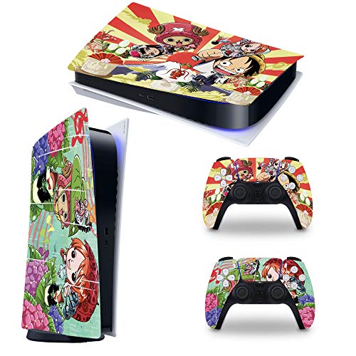 Pirate King Sea PS5 Standard Edition Console and Controller 5 Controller Skin Set - PlayStation 5 Vinyl