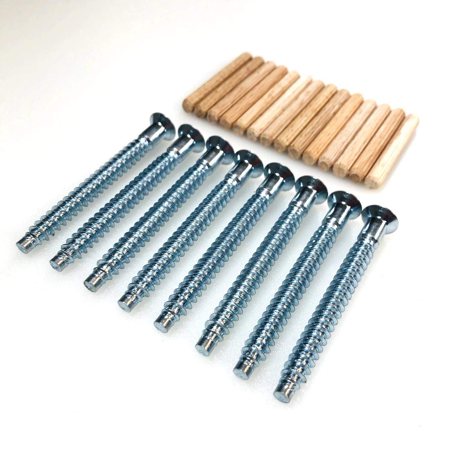 ReplacementScrews Hardware Kit Compatible with IKEA KALLAX 2 x 2 Shelf Unit 602.758.12 - All Screws (104321) and Dowels (101339)