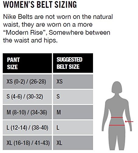 Nike Women's Perforated-to-Smooth Reversible Belt, Medium, Dark Grey/White