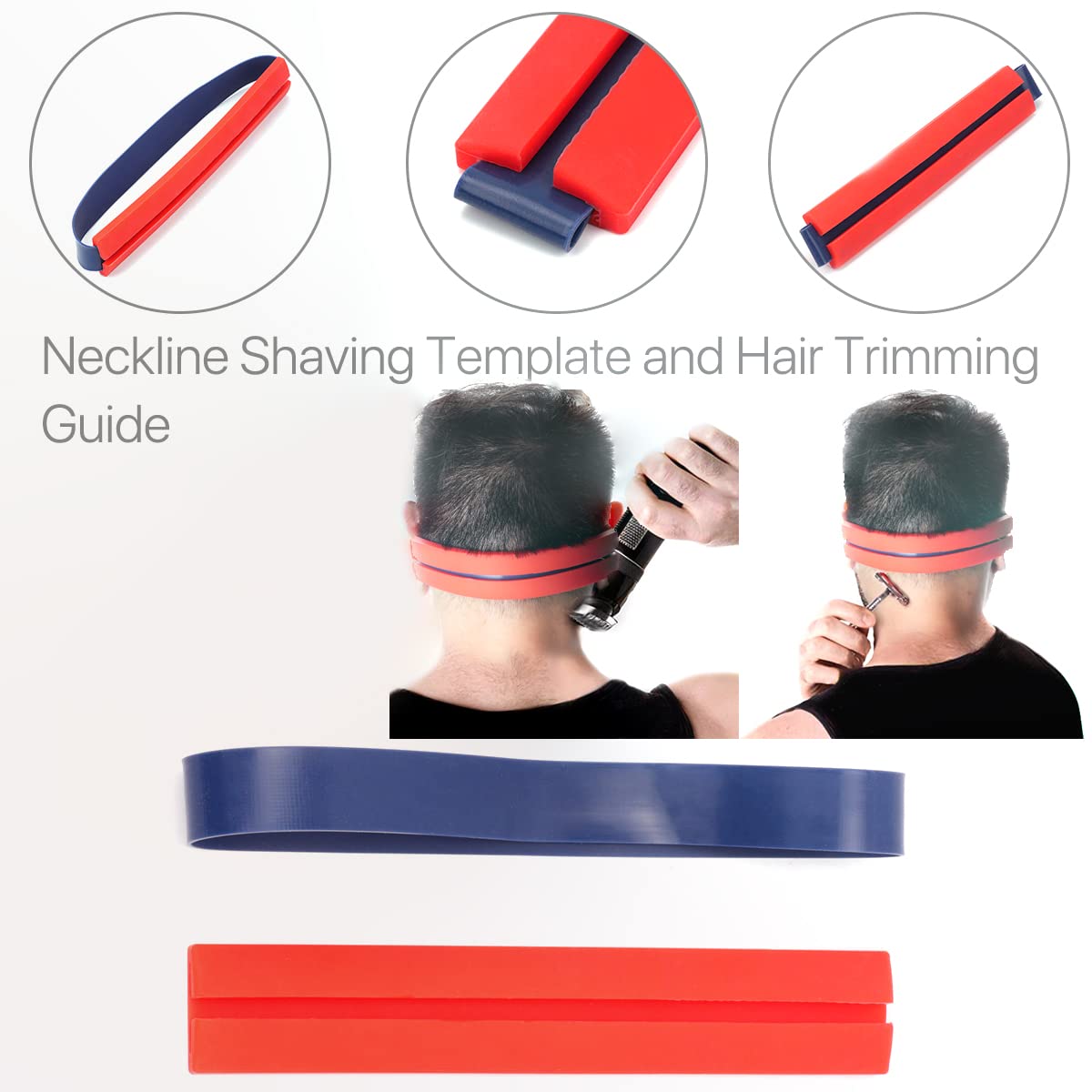 Neckline Shaving Template and Hair Trimming Guide Non-Slip Skin Safe