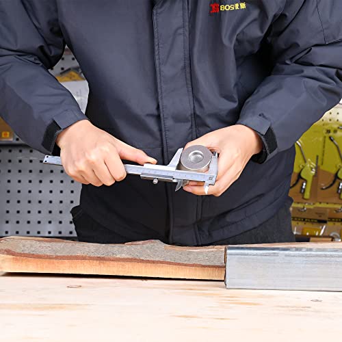 Vernier Caliper Stainless Steel Non-Digital Caliper, 0-200mm Metric Manual Micrometer Caliper, 0.02mm Accuracy High Precision Caliper, Durable Slide Caliper Measuring Tool