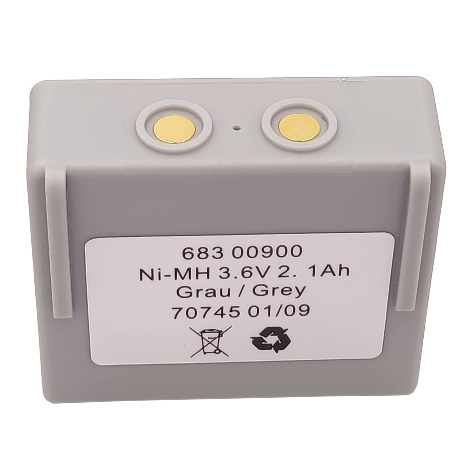 Zivases (4 Pack) 3.6V 2100mAh 2.1Ah Ni-Mh 68300900 Battery 683 00900 for HETRONIC Remote Control, Grey Battery