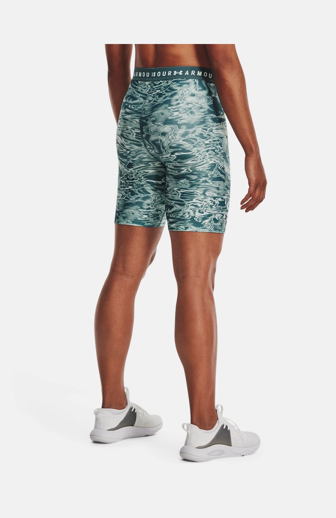 Under Armour Women's HeatGear Armour Bike Shorts (Jade/Summit White, Medium)