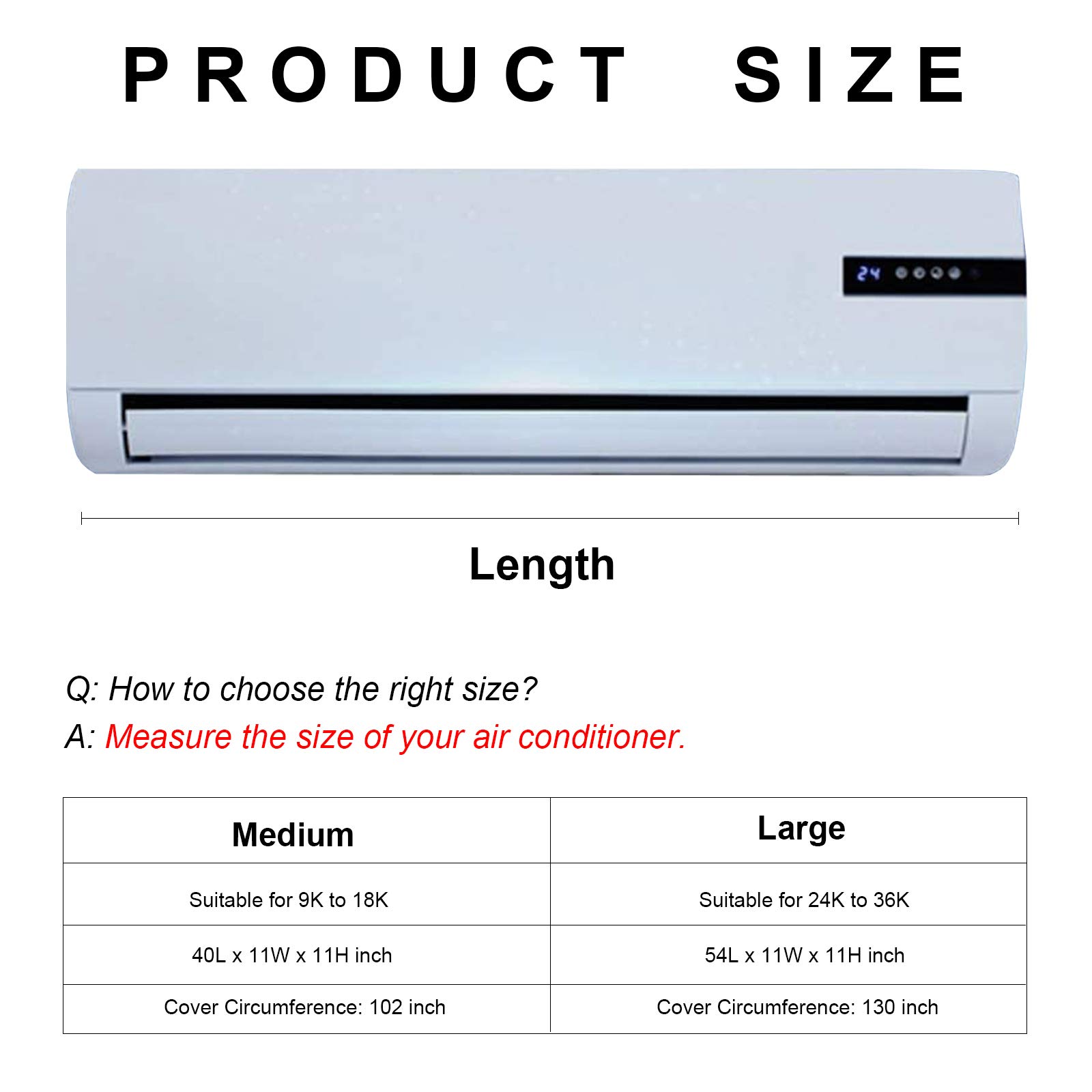 WOMACO Split Air Conditioner Cleaning Cover Cleaning kit Wall Mounted Air Conditioning Cleaner Kit Dust Washing Clean Bag Aircon Wash Bag Waterproof with Drain Outlet and Support Plates (Medium)