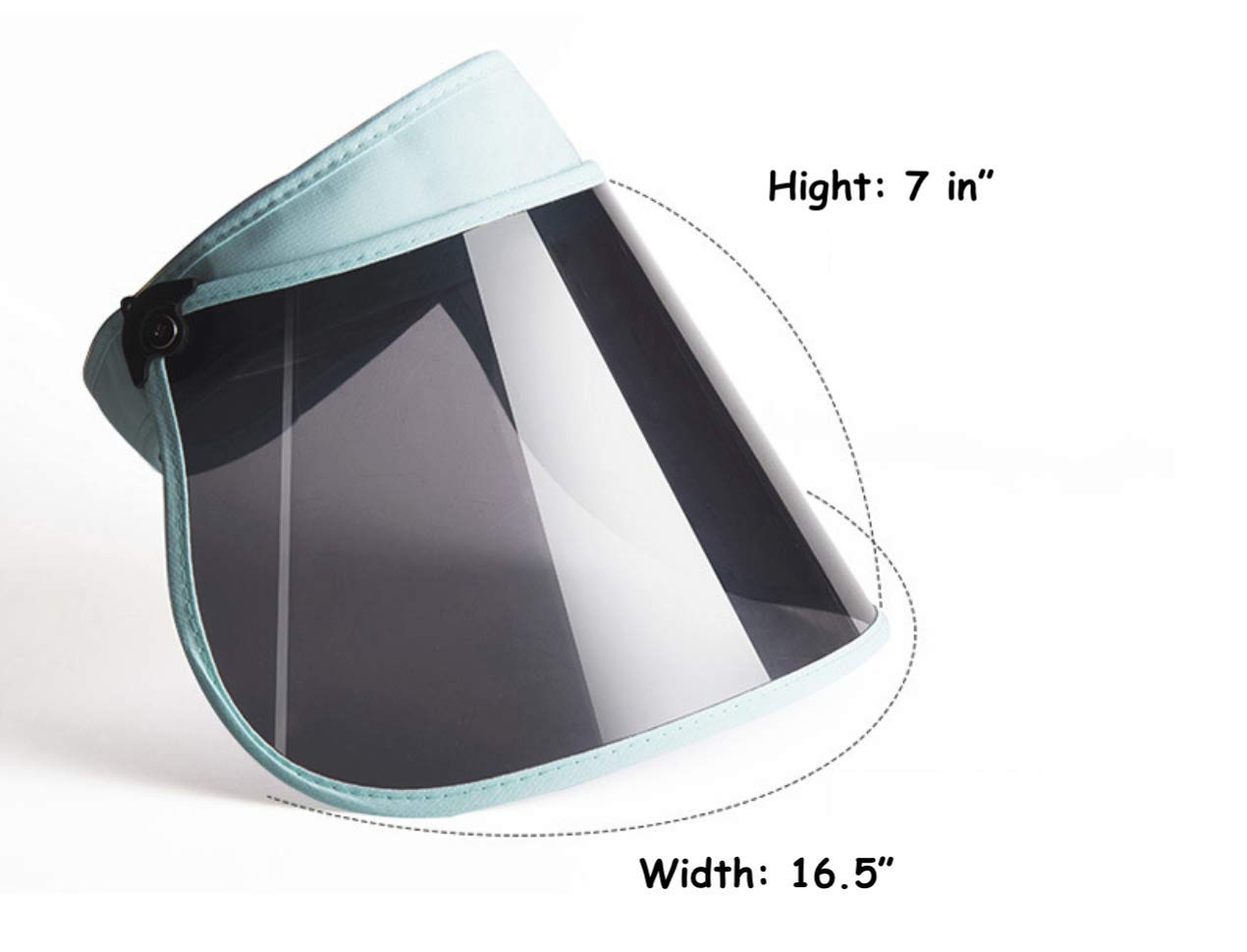 Shanlin Adjustable Sun Visors Face Shield for Outdoors, Beach, Hiking and Biking (Light Grey)