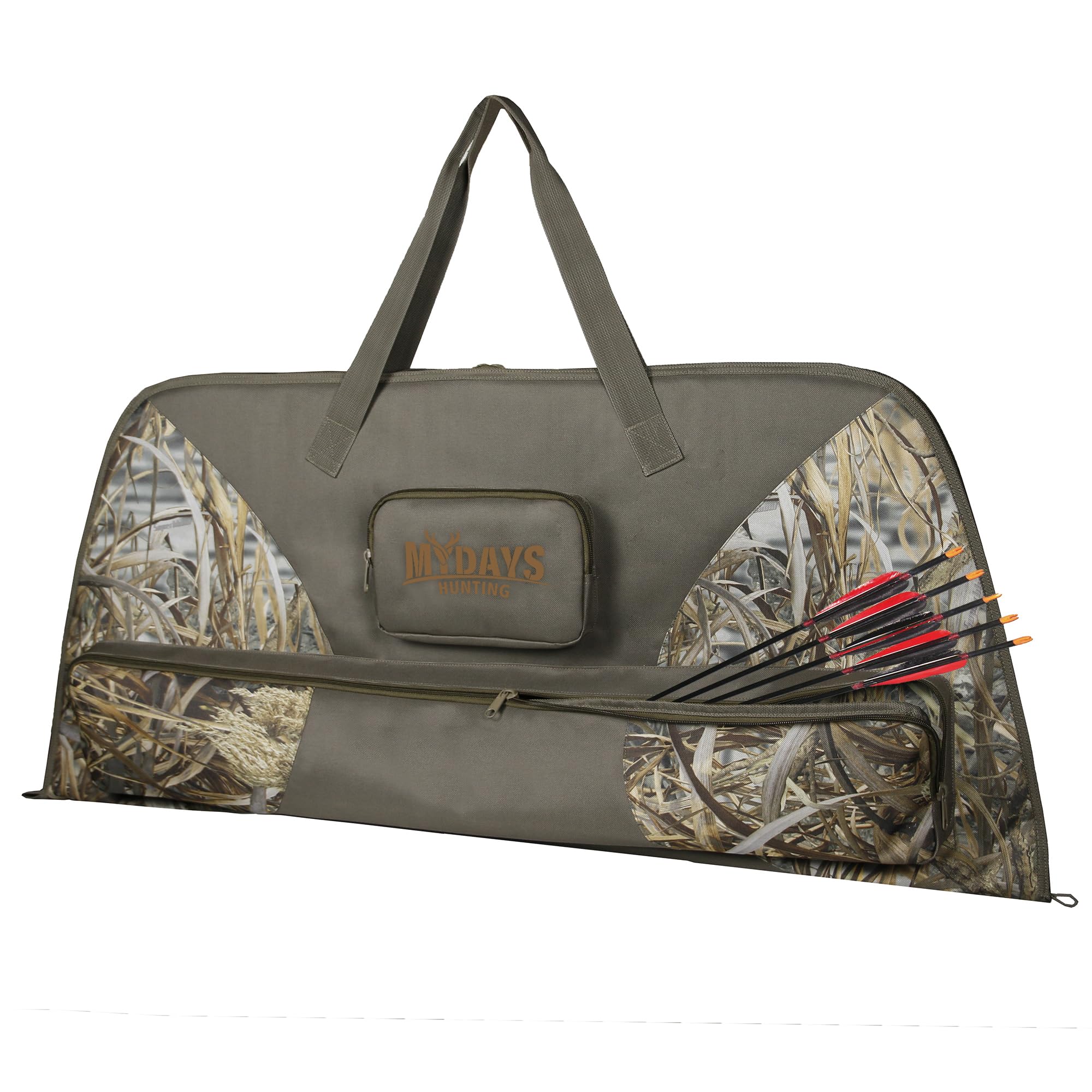 MYDAYS Compound Bow Case, Camo Soft Bow Case with Thick Protective Foam Padding for Archery Accessories,41β (Camo, 41β)