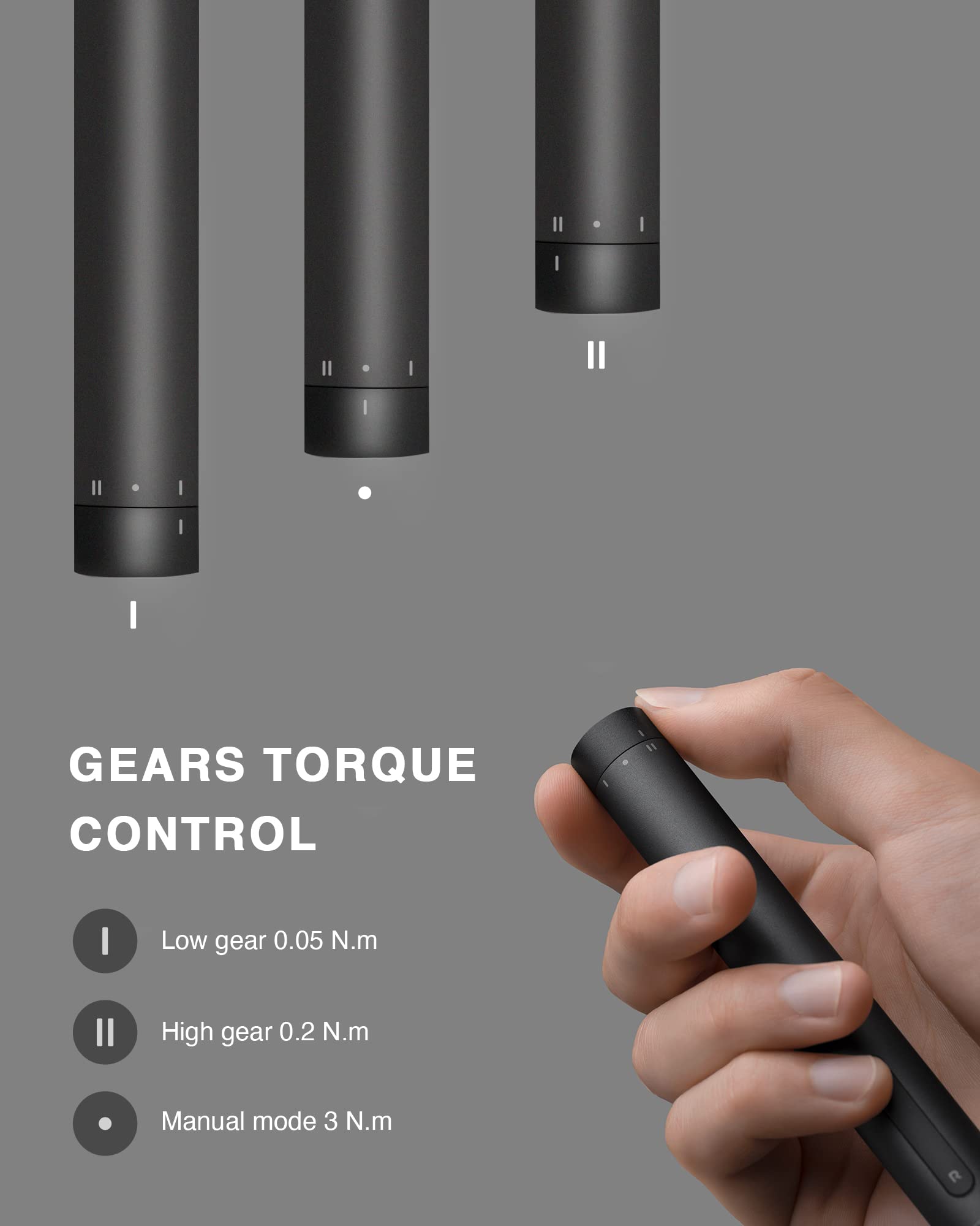 Xiaomi Electric Precision Screwdriver, All-metal Gearbox, Powerful Magnetic Motor, Rechargeable Lithium Battery, S2 Steel Screwdriving Bits, Type-C Charging, Aluminium Alloy Case, Grey