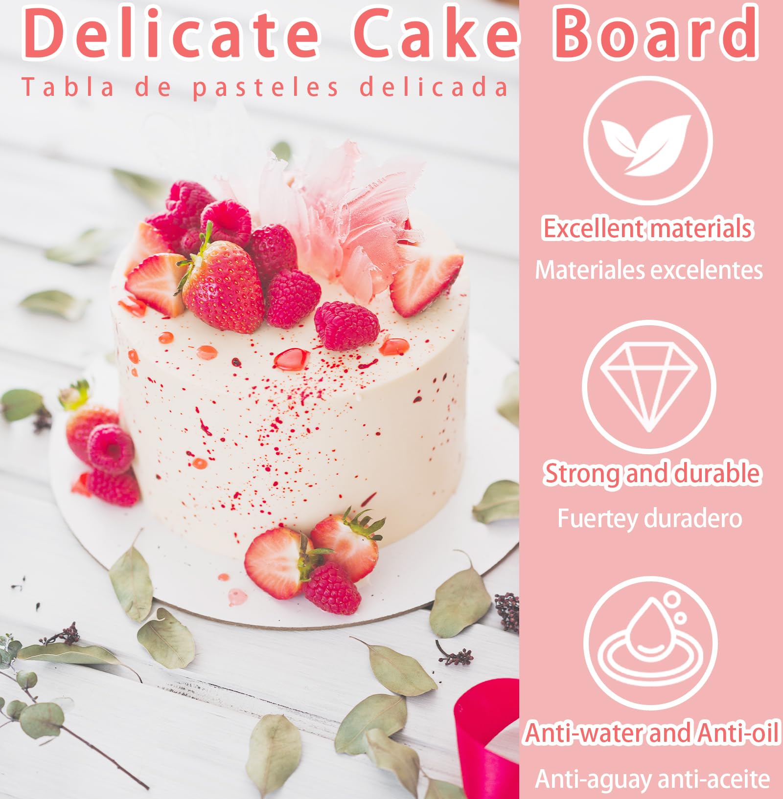 PQZKLDP 6inch White Cake Board Rounds 20pcs Circle Cake Drum 1.5mm Thickness Sturdy Disposable Cake Plates- Base-Tray for Displaying Cake-Bread-Desserts-Cookie & Oil Water Resisting PQ146