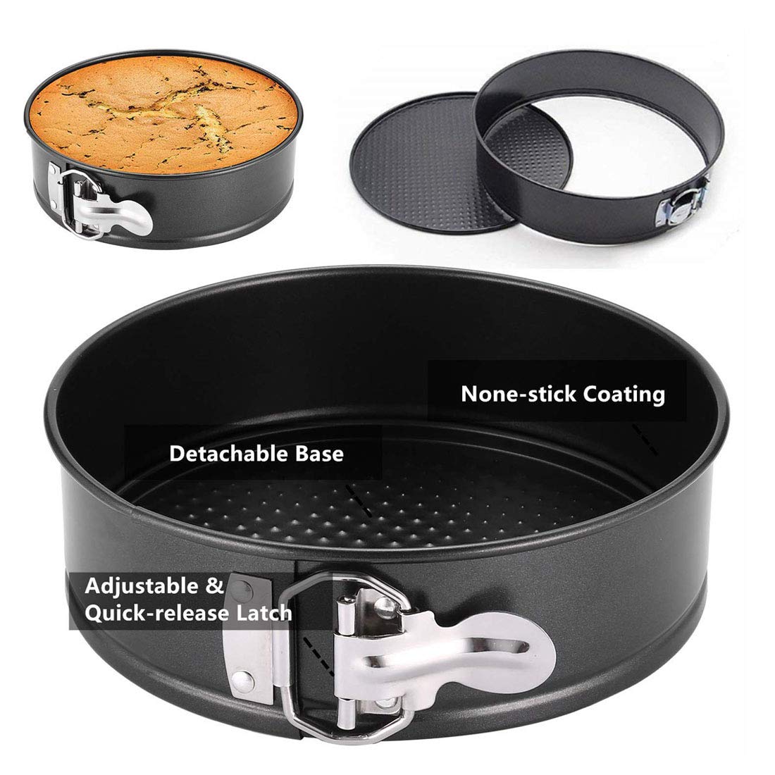 Steamer Basket, Egg Rack Holder, 7" Non-stick Springform Cake Pan, 50 Pcs Cake Paper for Instant Pot Accessories, Vegetable Food Steamer Rack. Fit Pot 5,6,8 qt Pressure