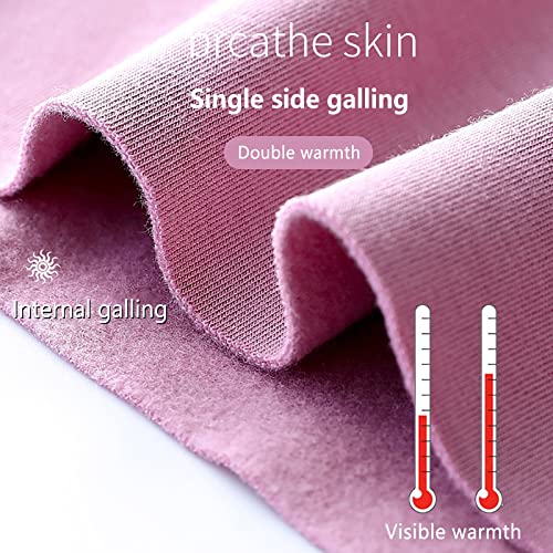Thermal Tops for Women Long Sleeve Fleece Lined Built-in Bra Padded V Neck Underwear Slim Fit Warm Base Layer Shirts