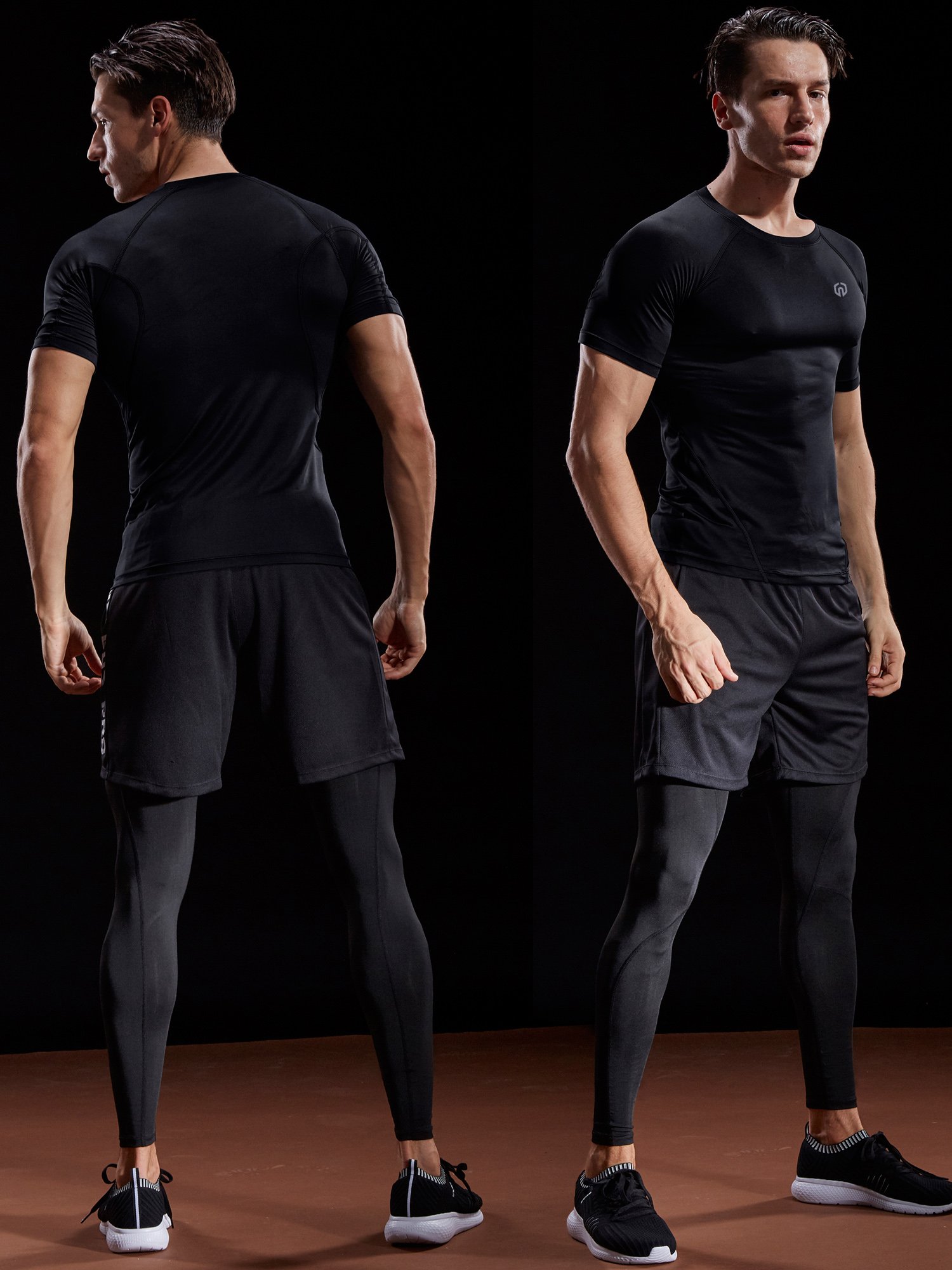 NELEUS Men's 3 Pack Compression Baselayer Athletic Workout T Shirts,5022,Black,Grey,White,3XL