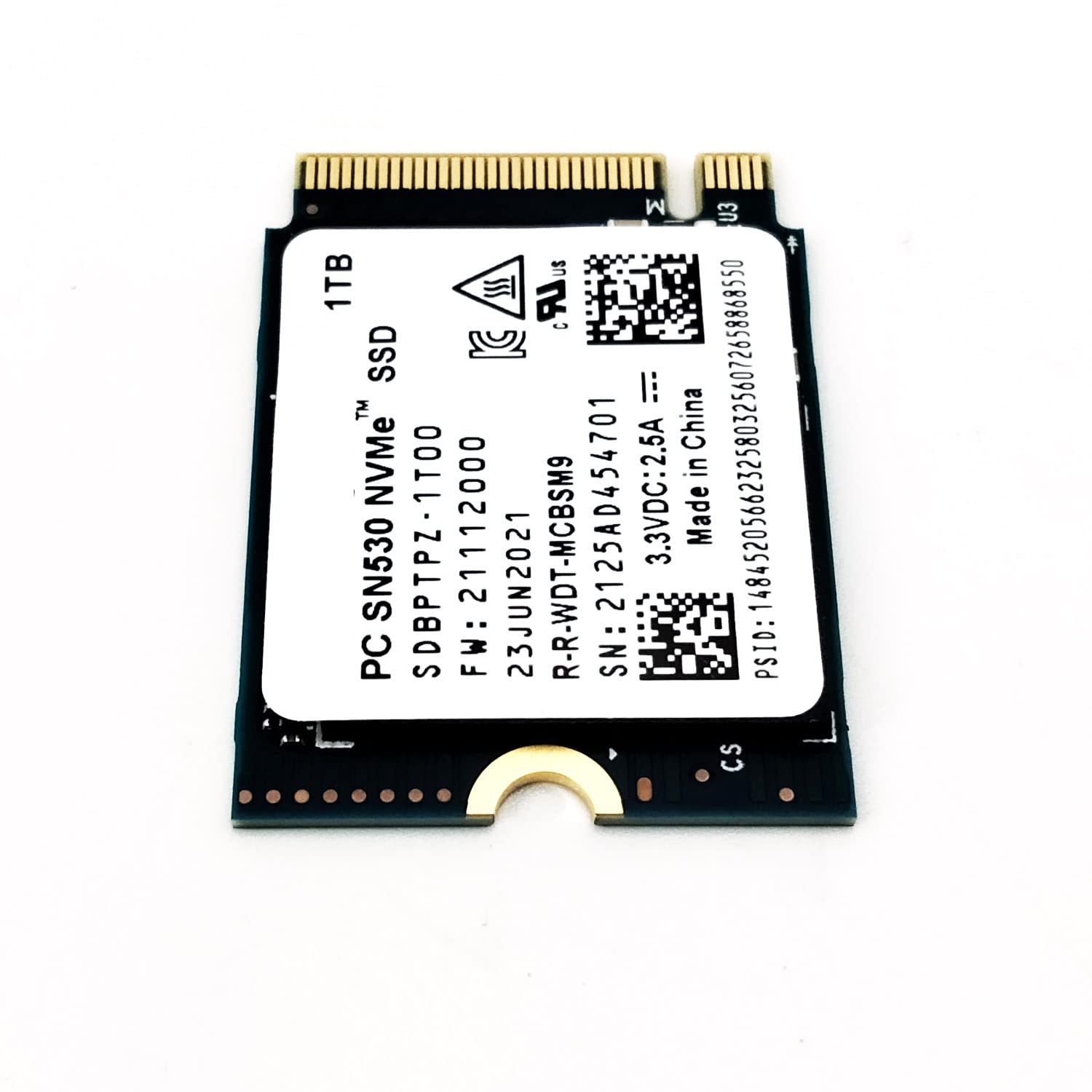 Yassdwbn SN530 m.2 2242 SSD 1TB NVMe PCIe ，Contain 2230，for Microsoft Surface Pro X Surface Laptop 3