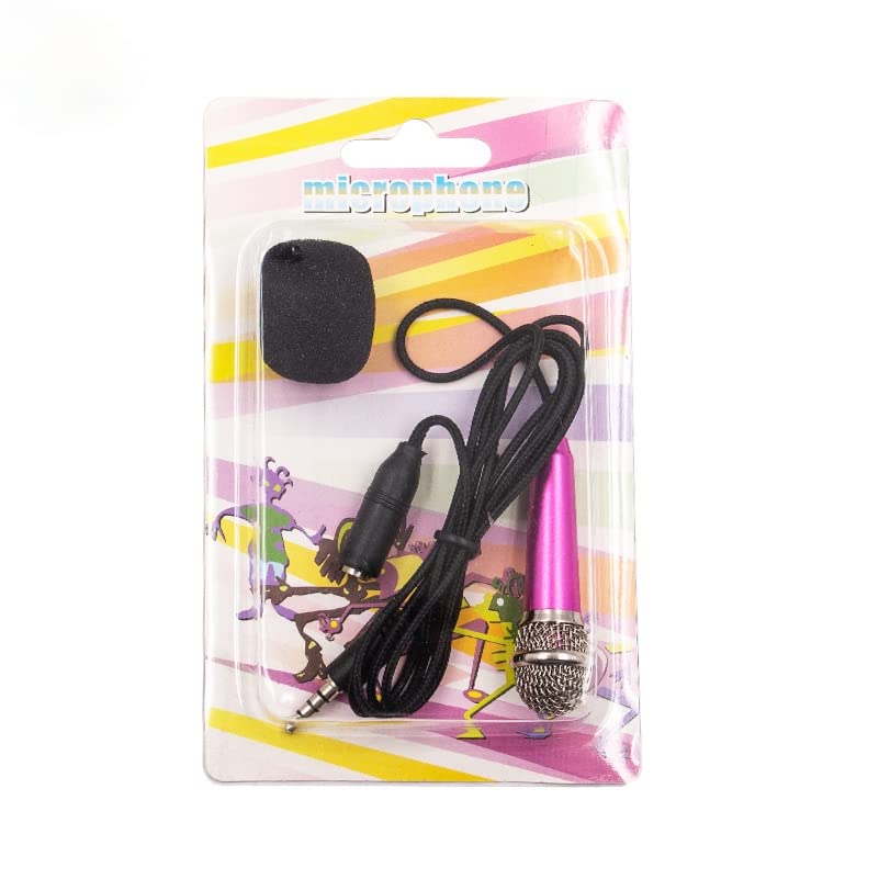 TBAKPU Mini Microphone,Singing Mic Equipment,Beautiful Vocal Quality,Mini Karaoke Microphone,3.5mm Audio Connector with 120 cm Cord,Suitable for Laptop, iPhone, Android Phone (2PACK)