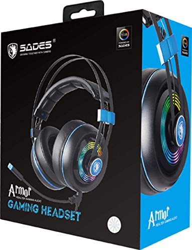 SADES Gaming Headset Headphones with Noise-Reduction Microphone & Control-Remote for PC Computers Laptop PS4 New Xbox One Cellphones Tablets