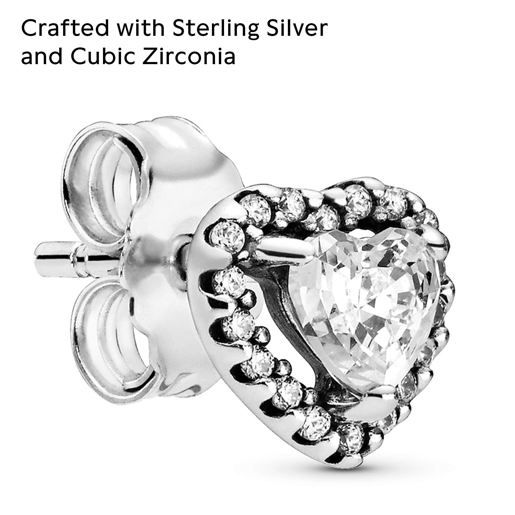 Pandora Elevated Heart, Clear CZ