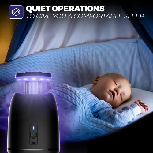 TRAPPED Elite Insect Trap, Zapper Fly Traps Catcher for Mosquito, Fruit Flies, Gnat, Moth Flying Insect, Bugs Trap with UV Light. Electric Bug Zapper, Killer Indoor, Repellent