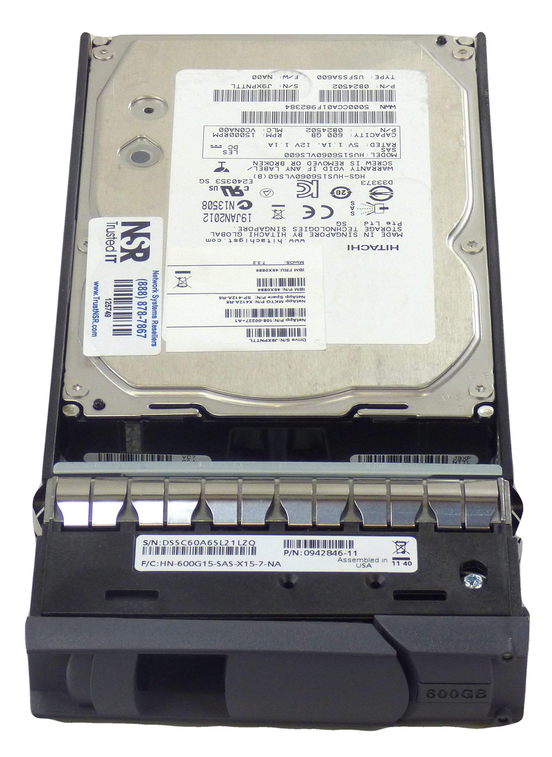 Netapp X412A-R5 600GB 15K SAS 3.5" Disk Drive 108-00227 NETAPP X412_HVIPC560A15 SP-412-R5 (Renewed)
