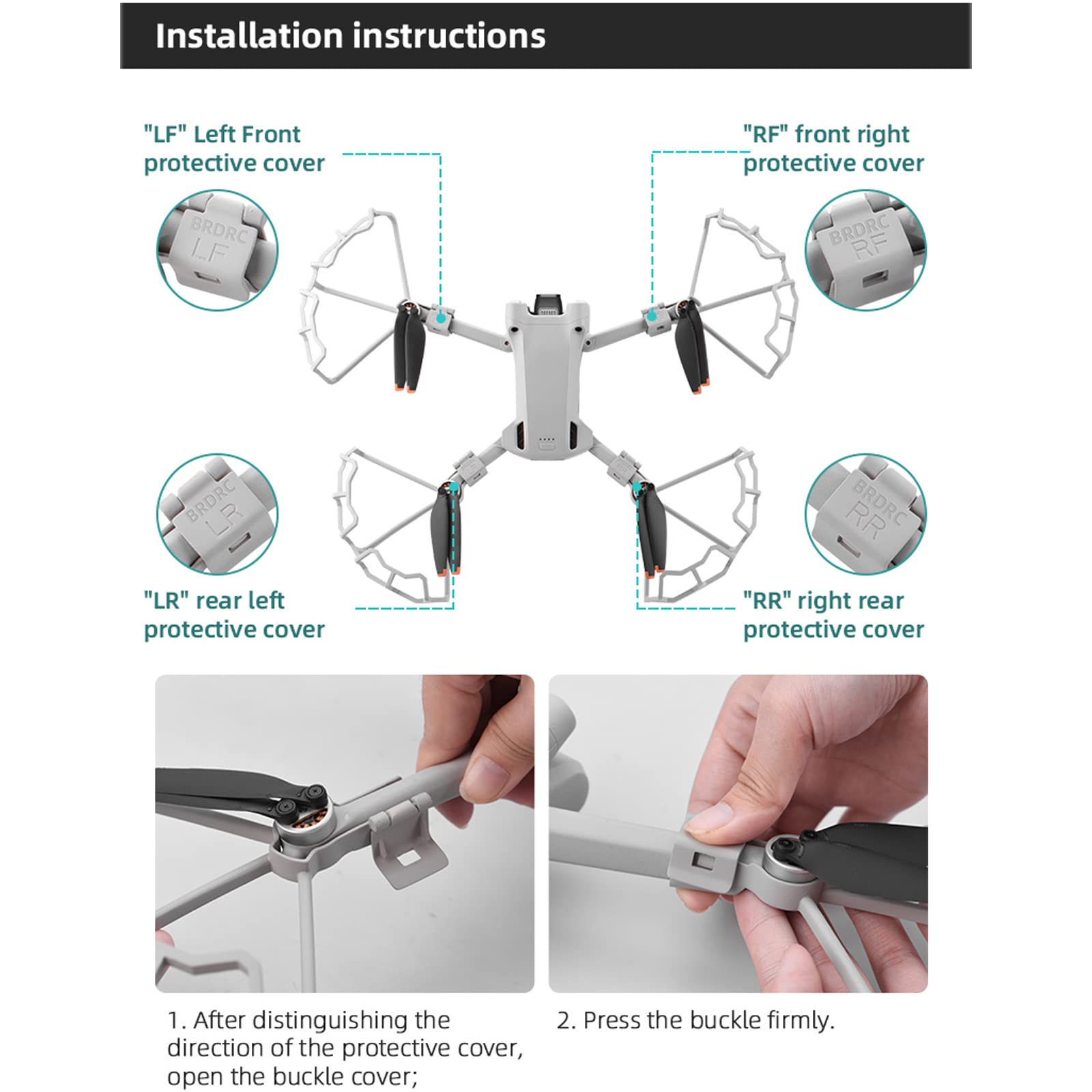 Mini 3 Pro Propeller Guard & Foldable Landing Gear & Propeller Holder & Camera Lens Cover Cap for DJI Mini 3 Pro Drone Accessories