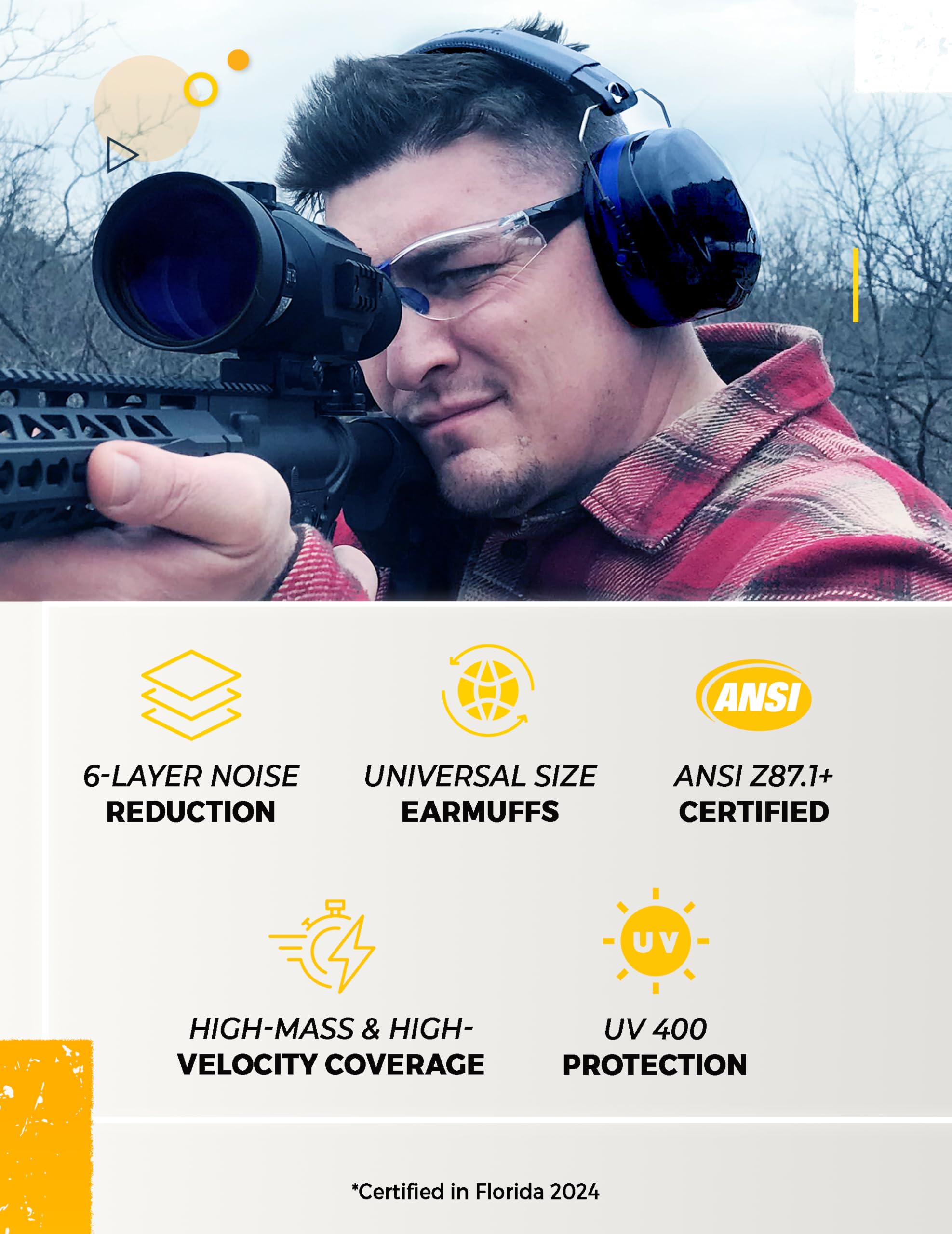 TRADESMART “His & Hers” Gift - Pink & Blue Shooting Ear and Eye Kits, U.S. Certified, for Women & Men