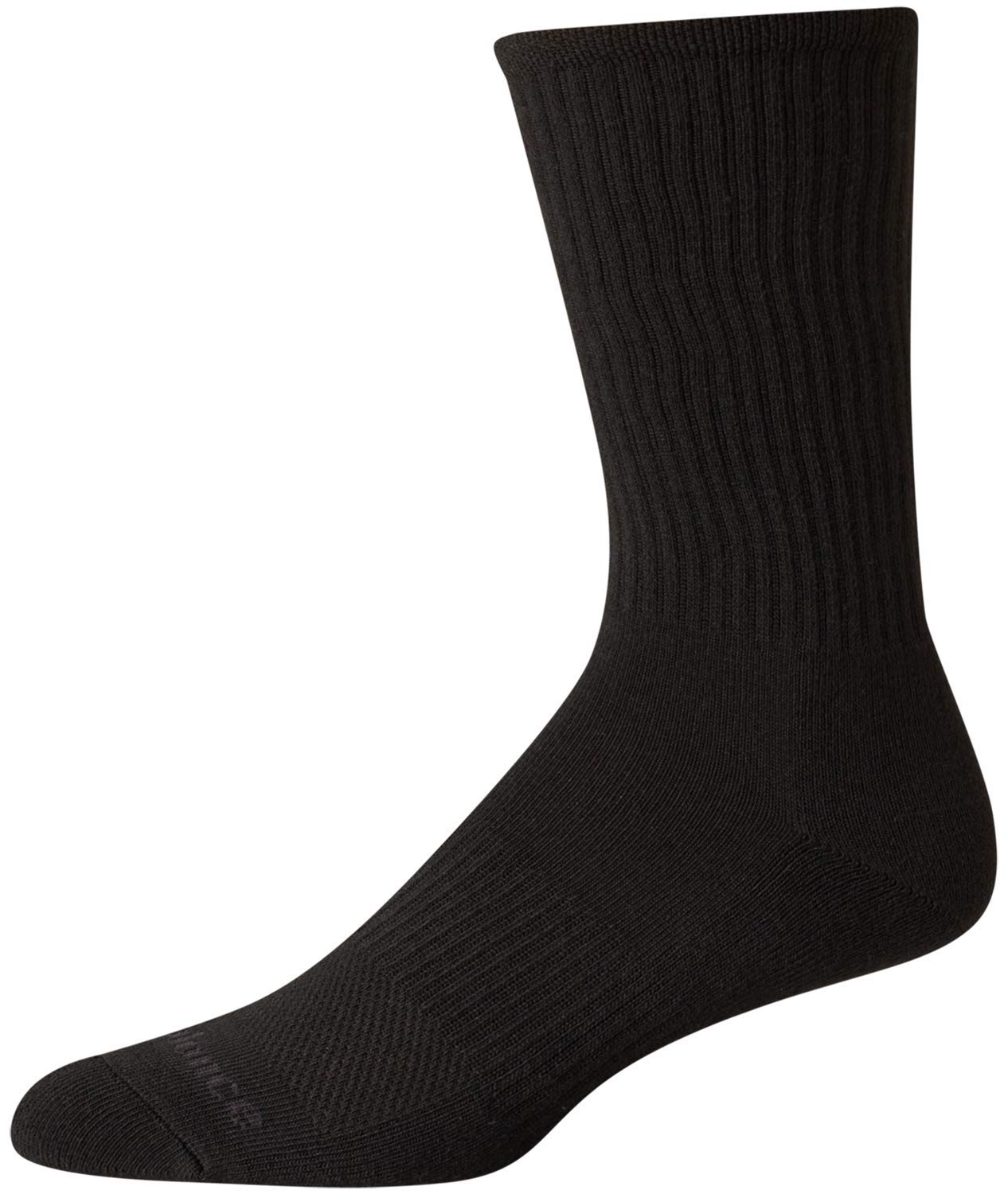 New Balance Men's Athletic Arch Cushion Comfort Crew Socks (5 Pack), Size 6-12.5, Black/White