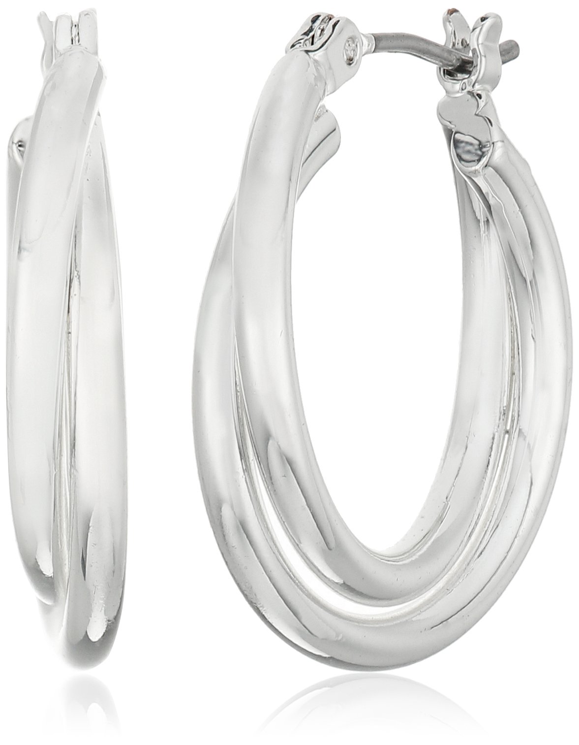 NINE WEST Women's Infinite Shine Twisted Hoop Earrings