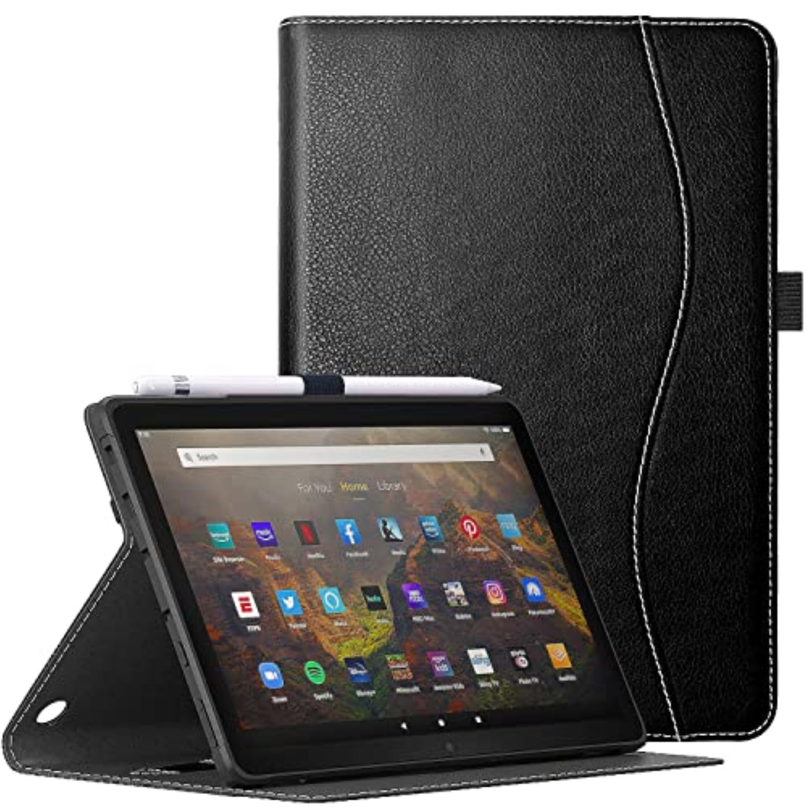 Skadell Fire HD 10 Tablet Case for All-New Amazon Fire HD 10 & 10 Plus Tablet (Only Compatible with 11th Generation Tablet, 2021 Release) - Slim Folding Stand Cover with Auto Wake/Sleep & Hand Strap
