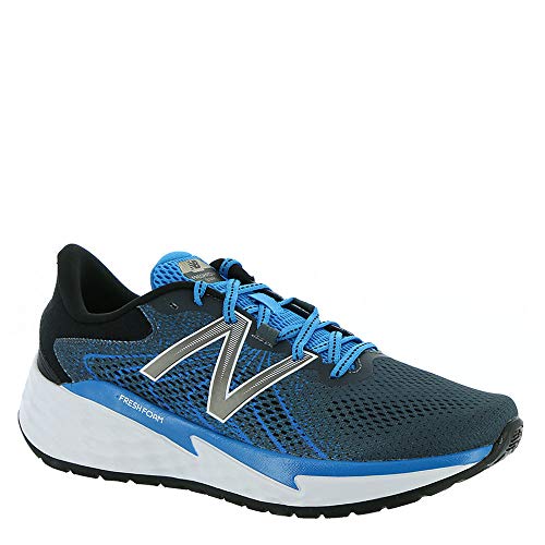 New Balance Men's Fresh Foam Evare Running Shoe, Grey/Vision Blue, 10.5