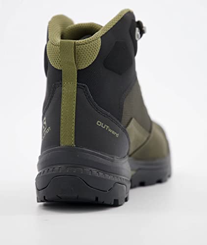 Salomon Outward Gore-TEX Hiking Boots for Men, Peat/Black/Burnt Olive, 7