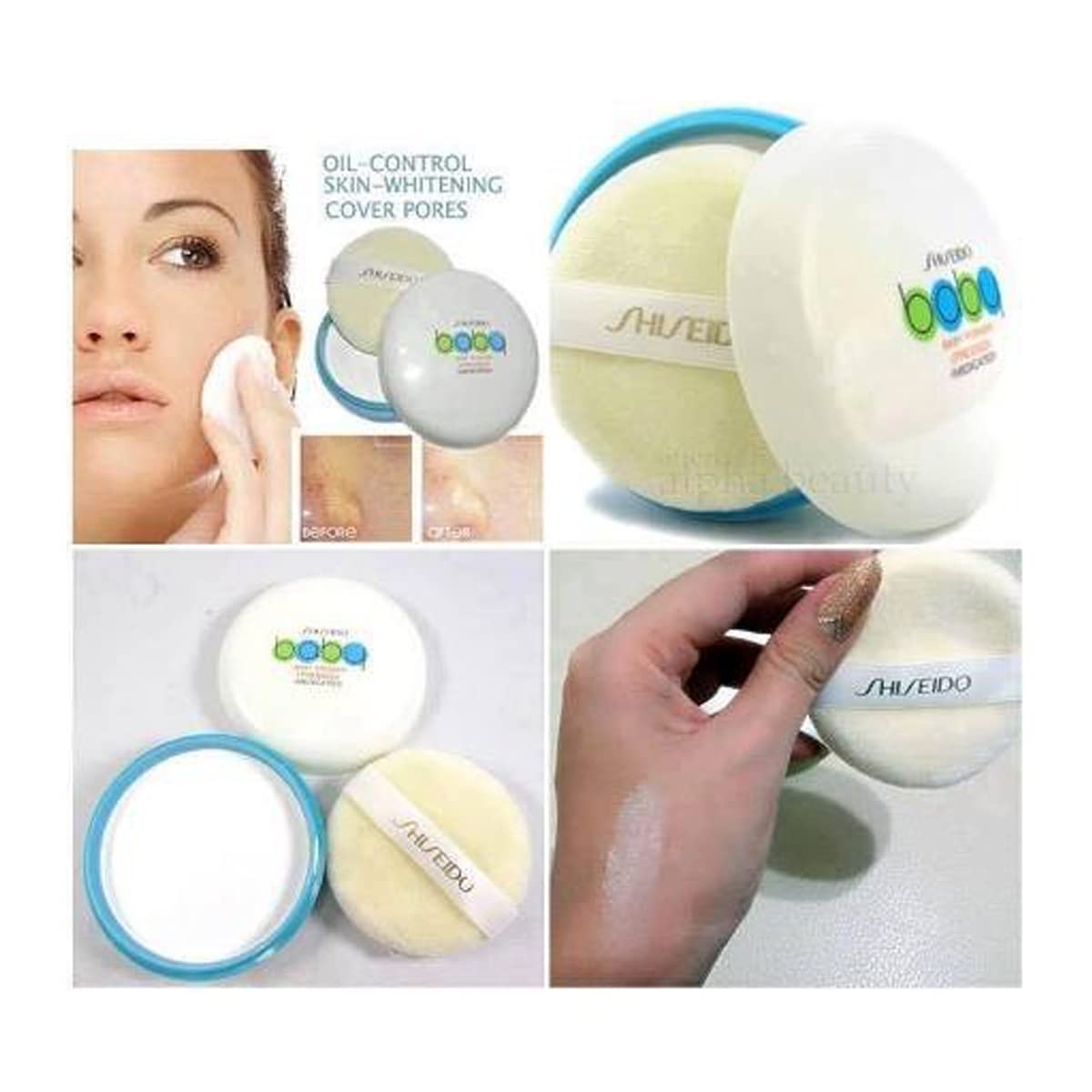 Sofia by ODE Baby Powder Pressed with Soft Puff 50g - Japanese Pressed Powder for Body, Face or Oil absorbant for Hair- Comes with Puff