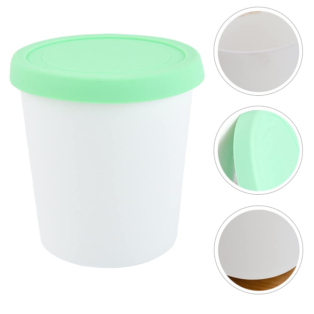 STOBAZA Ice Cream Pint Containers Freezer Storage Tubs with Silicone Lids for Ice Cream, Sorbet, Yogurt and Soup, Reusable Ice Cream Containers for Meal Prep,2.64 x 2.64 x 3.15 inches