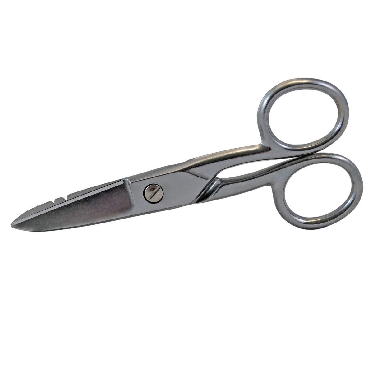 Miller 925CS Metal Electrician Splicing Scissors with Scraper and File, Easily Portable Electrician Scissors for Working Technicians, 5.25 Inches