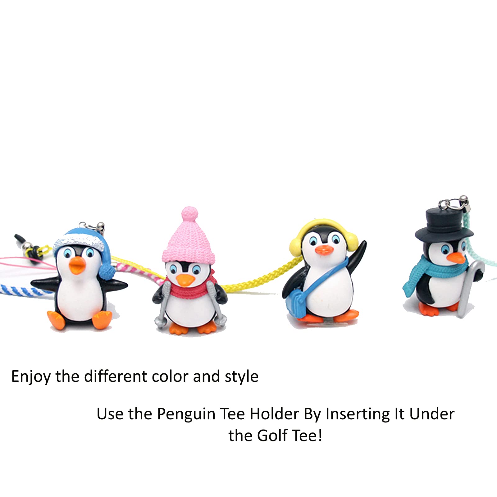 Penguin Golf Tee Hanger| 4set Golf Tee Holder Golf Accessories Tee Holder