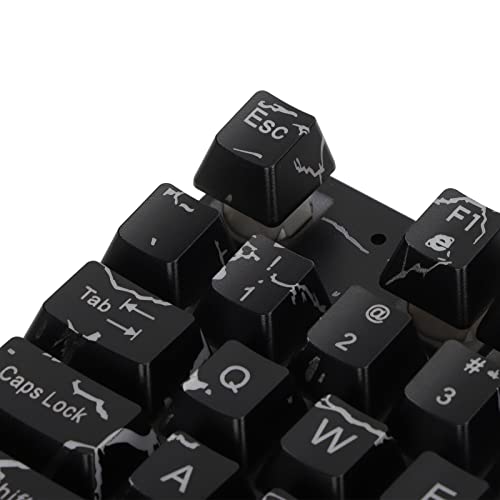 Zyyini Mechanical Keyboard, 104 Keys RGB Mechanical Gaming Keyboard, Suspended Keycap, Comfortable Touch USB Wired Keyboard for PC Computer Gaming Office