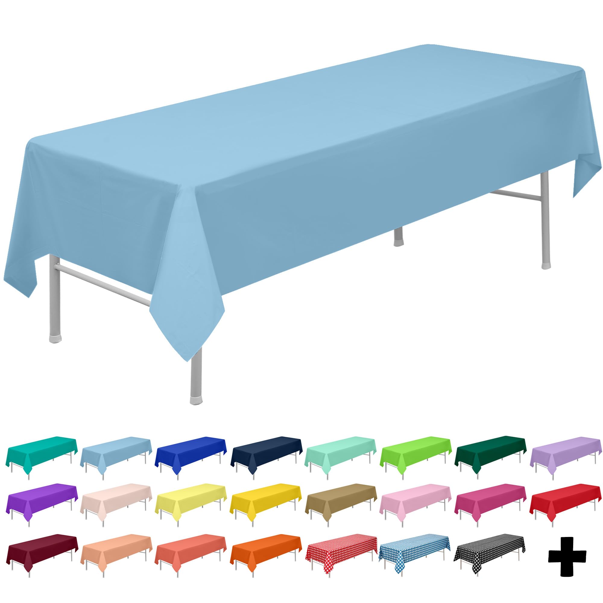 PARTY ULYJA Royal Blue Tablecloths Plastic 3-Pack Premium 54 Inches x 108 Inches Disposable Table Covers Decorative Table Cloths for Rectangle Tables