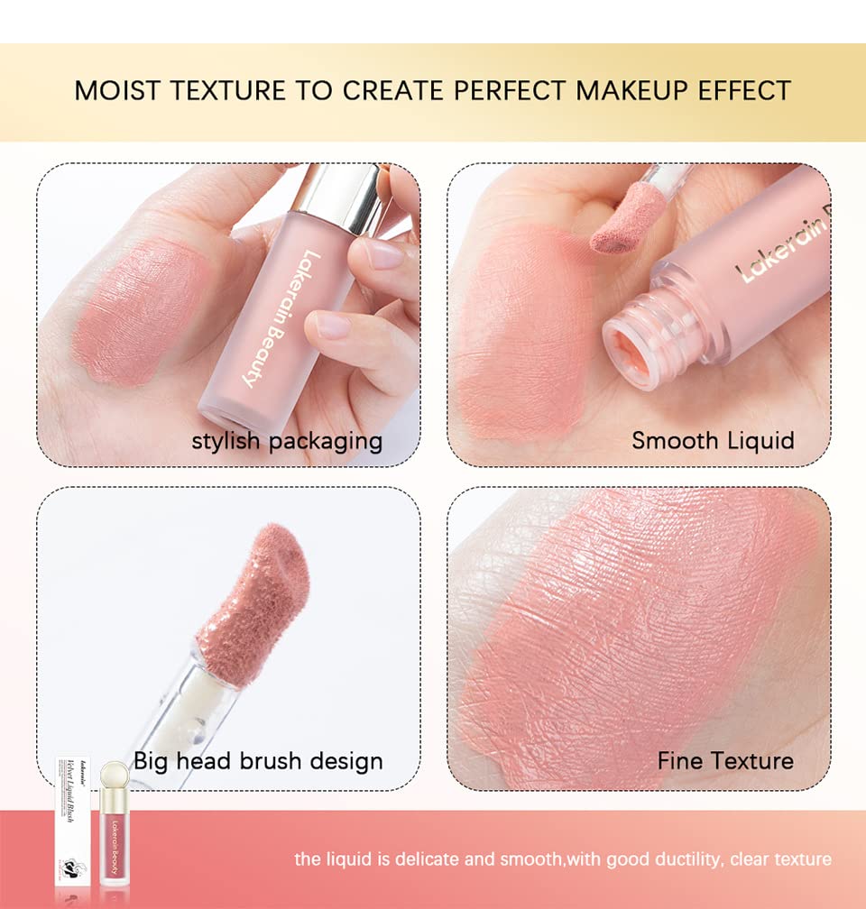 Soft Cream Liquid Blush Makeup Wand,Matte Creamy Blush for Cheeks,Cream Liquid Blush, Weightless, Breathable, Natural-Looking, Soft Cream Blusher Stick, Easily Blendable, Long-Wearing, Smudge Proof (2)