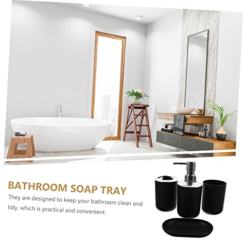 RORPOIR 1set Bathroom Set Soap Makeup Accessories Tumbler Rinsing Cup Bath Accessories Bathing Accessories Cotton Swabs for Makeup Make up Kit Toilet Tray Dressing Table Plastic Simple