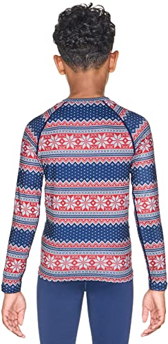 TSLA Kid's & Boy's and Girl's Thermal Long Sleeve Tops, Crew Neck Fleece Lined Compression Base Layer Shirts, Thermal Mock Neck Purple, 16