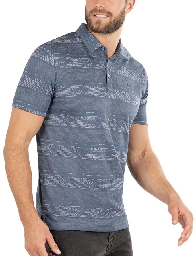 TravisMathew Men's Frosty Morning Polo, Insignia/Vintage Indigo, M