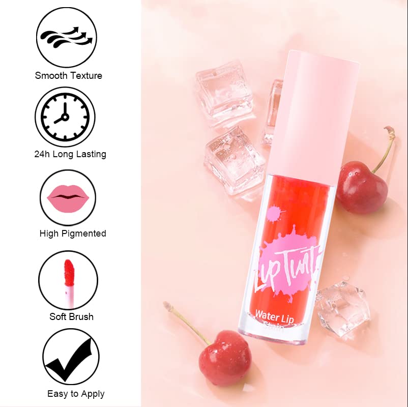 Rosarden Hydrating Lip Stain - Red Moisturizing Lip Stain - hydrating Lip Stain - Waterproof & Long Lasting Lip Stain - Water Based Lip Stain - Lip and Cheek Stain - Dark Lip Stain - Liquid Lip Stain (05#)