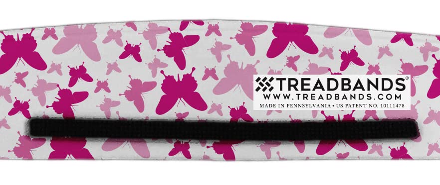 TreadBands All Terrain Non Slip Tieback Headband - Breast Cancer Awareness (Wings of Hope)