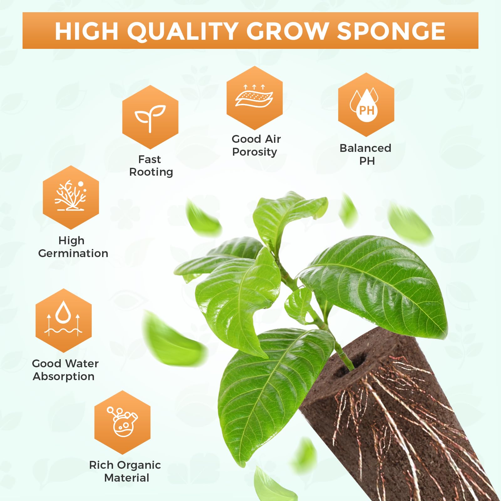 Yizhet 120 Pack Grow Sponges, Seed Pods Replacement Root Growth Sponges Compatible with AeroGarden, Seed Pods Kit with 8 Plant Labels and 1 Tweezers for Hydroponic Indoor Garden System