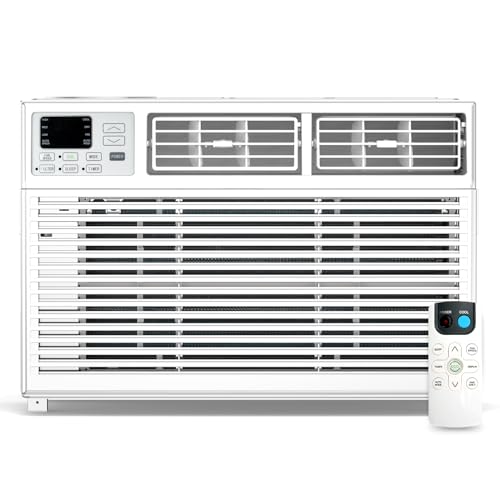 ZAFRO 12000BTU U-Shaped Window Air Conditioner Cools up to 550 Sq.Ft., Ultra Quiet Energy-Efficient Cooling, With Remote Control, White