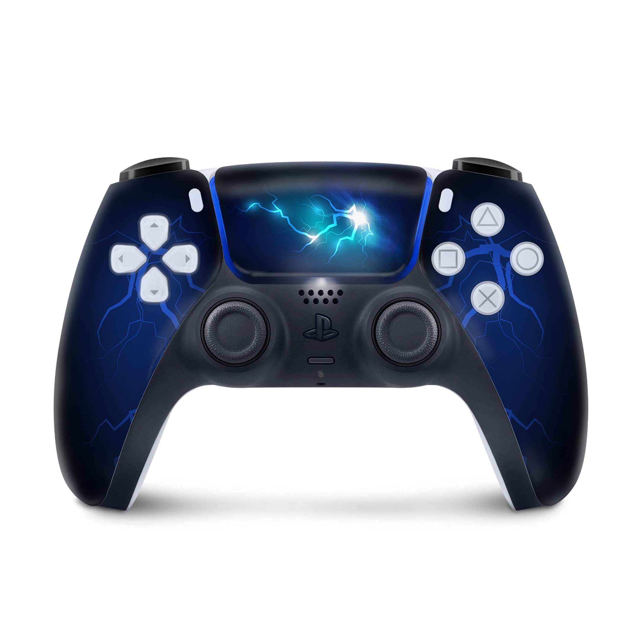 skin for PS5 Skin Blue for PlayStation 5 Console and 2 Controllers, ps5 cover Vinyl 3M Decal ps5 Stickers Full wrap Cover (Disk Edition)