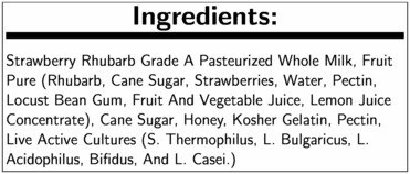 Noosa 4 Ounce Strawberry Rhubarb Yoghurt, 4 count per pack -- 6 per case.