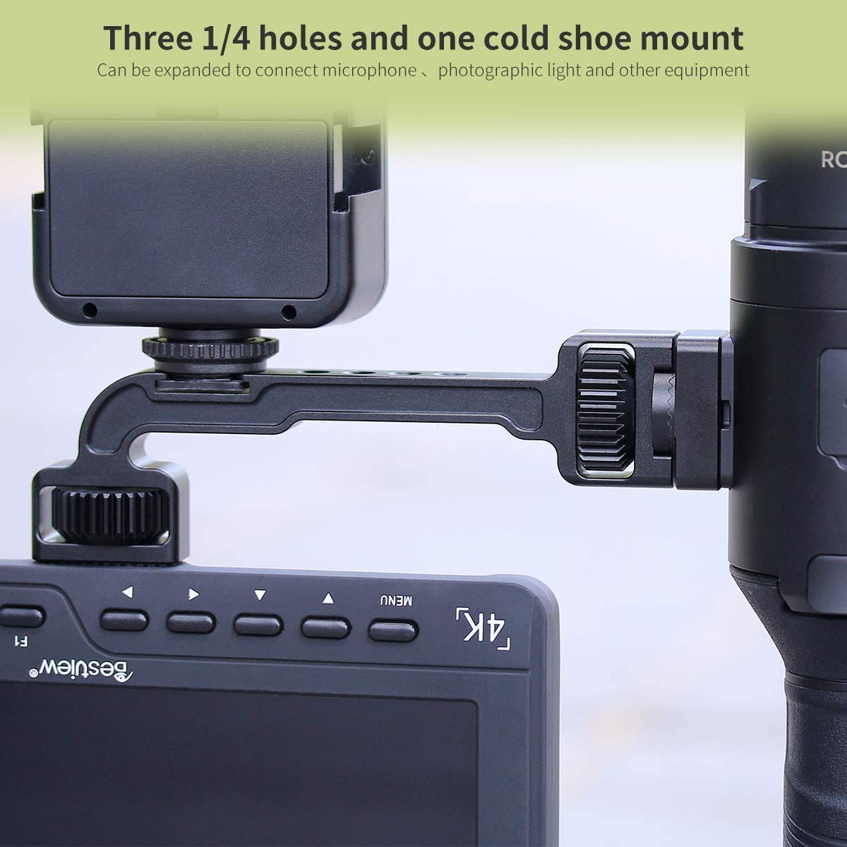Ronin S/Ronin SC Monitor Mount, DH11 Rotatable Magic Arm with 1/4 Thread Cold Shoe Mount for Mic Light Stand for DJI Ronin S/SC Gimbals Stabilizer
