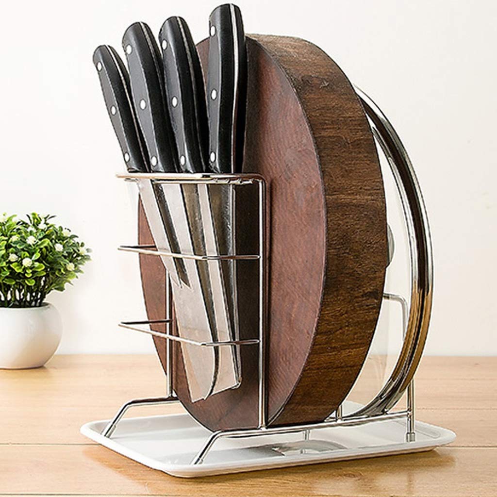 STRAW Knife Holder - Stainless Steel Knife Block Holder - Easy Cleaning, Space Saver Knife Storage - Knife Organizer