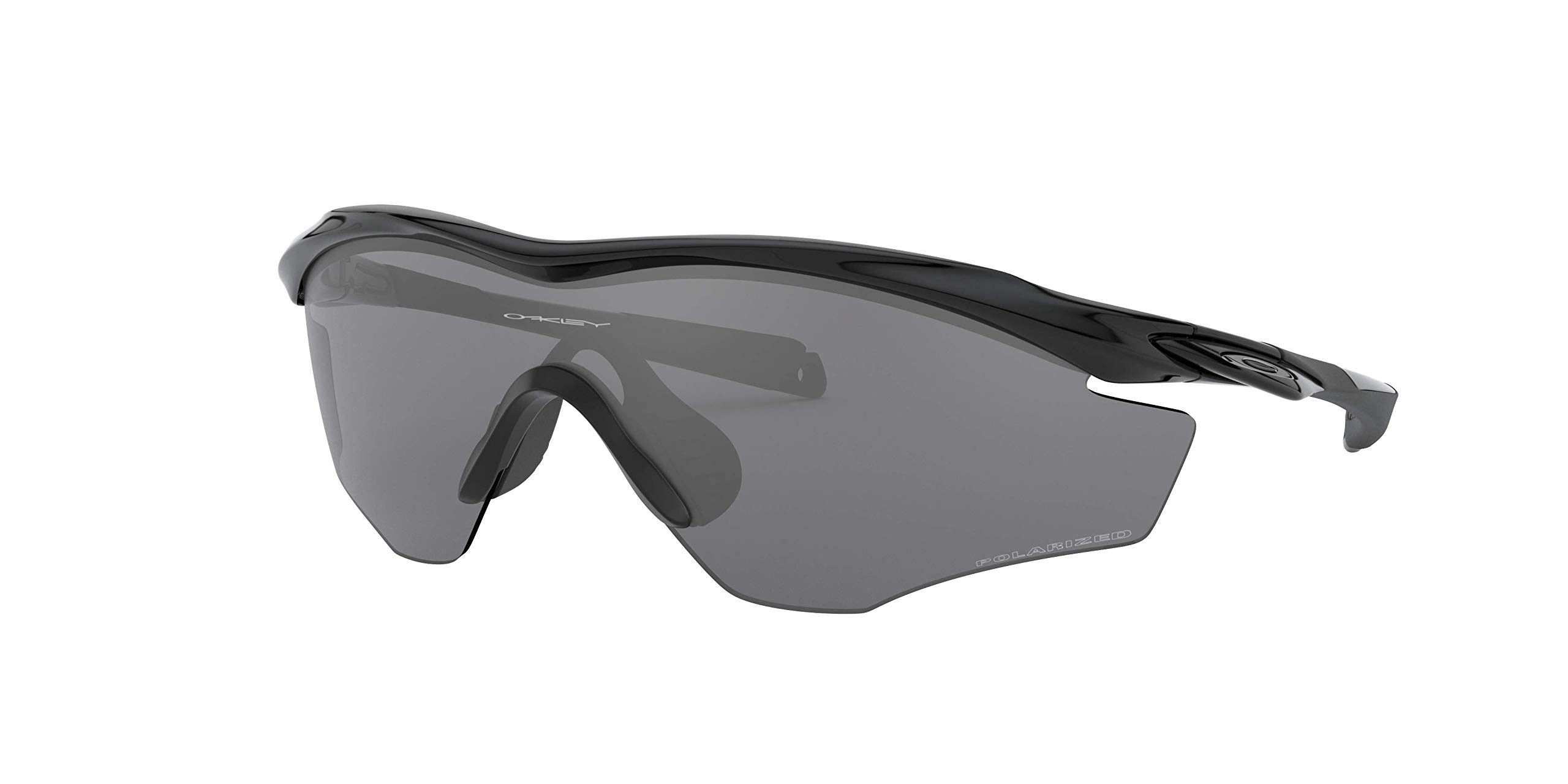 Oakley Men's OO9343 M2 Frame XL Rectangular Sunglasses, Polished Black/Black Iridium Polarized, 45 mm