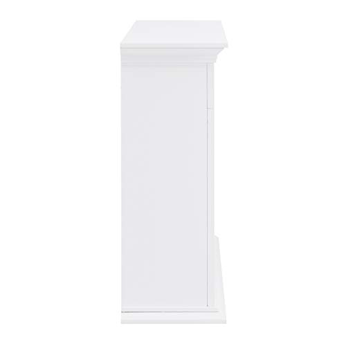 SEI Furniture Torlington Marble Tiled Touch Screen Electric 50" Fireplace w/Remote Control - White/Gray Marble