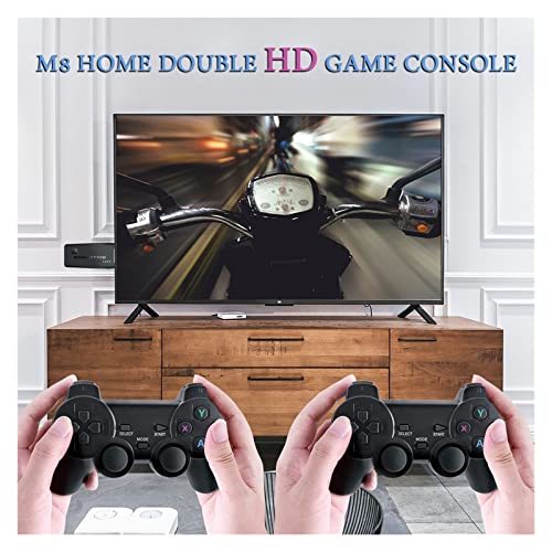 TOBAYA Gift Plug & Play Games Consoles Video Game Sticks Console 2.4G Double Wireless Controller Game Stick 4K 10000 Games 64GB Retro Games for PS1 GBA Christmas GIF